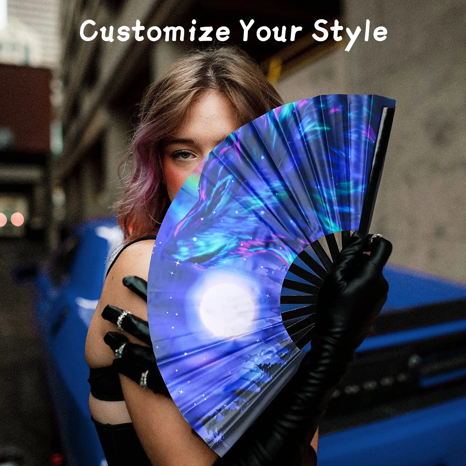 BSBH Wholesale Custom Printed Bulk Hand Fans 33Cm Large Uv Reflective ...