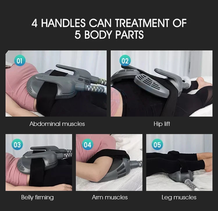 4 Handles Ems Hiemt Sculpt Portable Muscle Stimulator Culpting Body ...