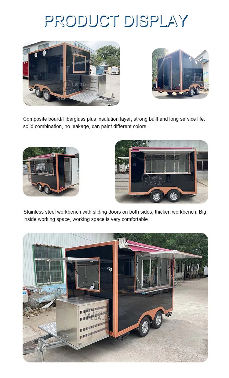 Movable Hot Dog Food Kiosk - Portable Fast Food Truck