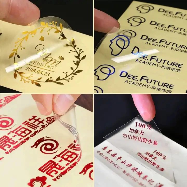 Transparent Self-adhesive Label Custom Trademark Seal Sticker Logo ...