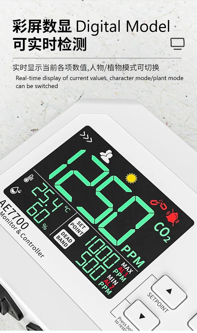 AE7700 CO2 Controller - Precision Monitoring for Greenhouses