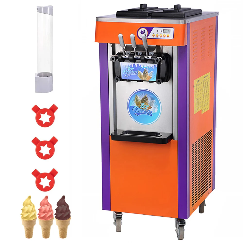 Korean Popular Ice Cream Maker Equipment OEM Commercial Vertical High ...