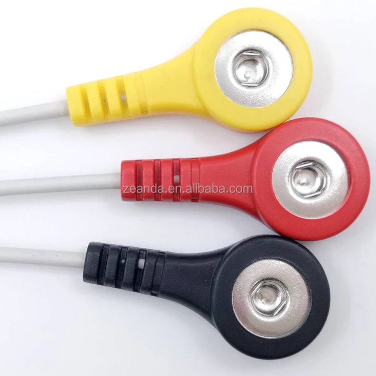 Ecg Electrode Button Ecg Cable Type C Male To 4.0mm Electrode Female ...