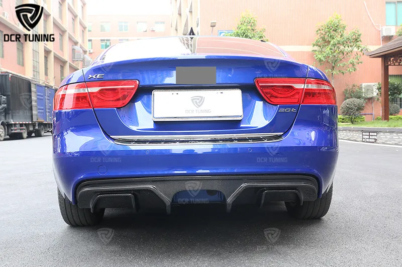 For Jaguar Xe Rear Bumper Diffuser Xe Carbon Fiber Rear Exhaust Lip ...
