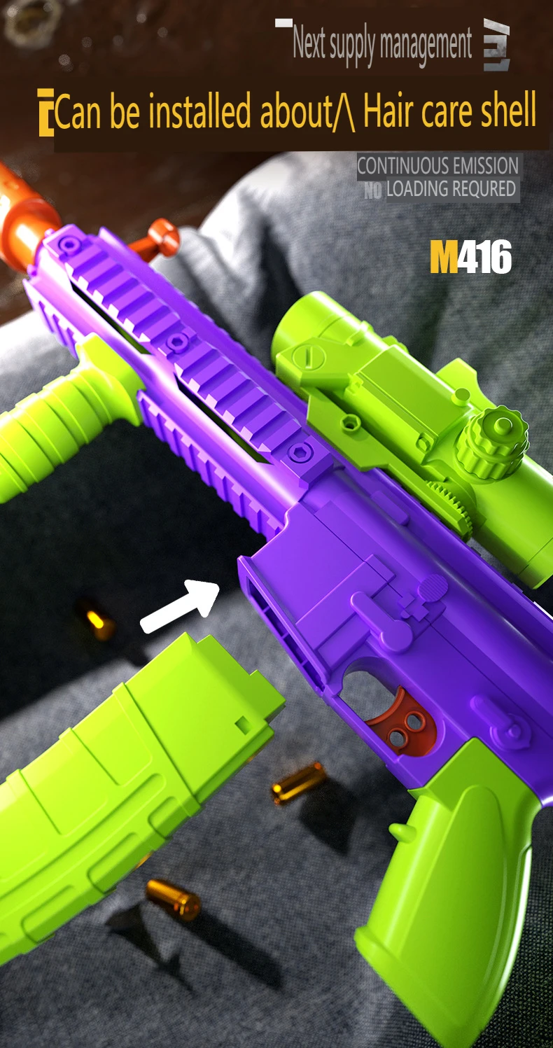 M416 Gravity Color Radish Gun Mini 3D Gravity Machine Gun for Kids