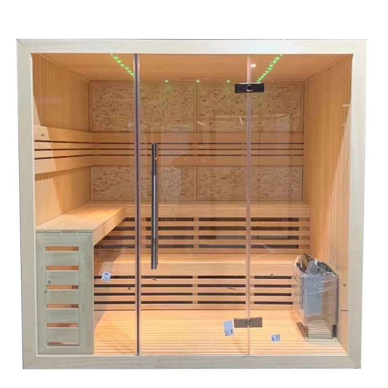Indoor Wooden Steam Acrylic Sauna Room Traditional Steam Sauna Room ...