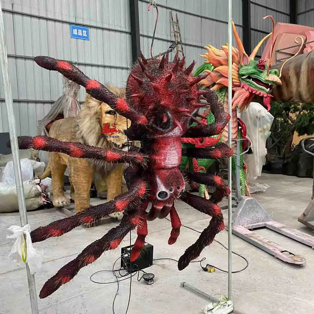 High Simulation Life Size Amusement Animatronic Big Spider Model