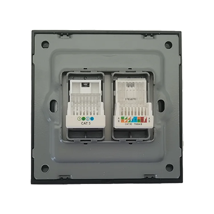 Uk Standard 1 Gang10a Telephone Socket With 1gang Date Socket Rj45 ...