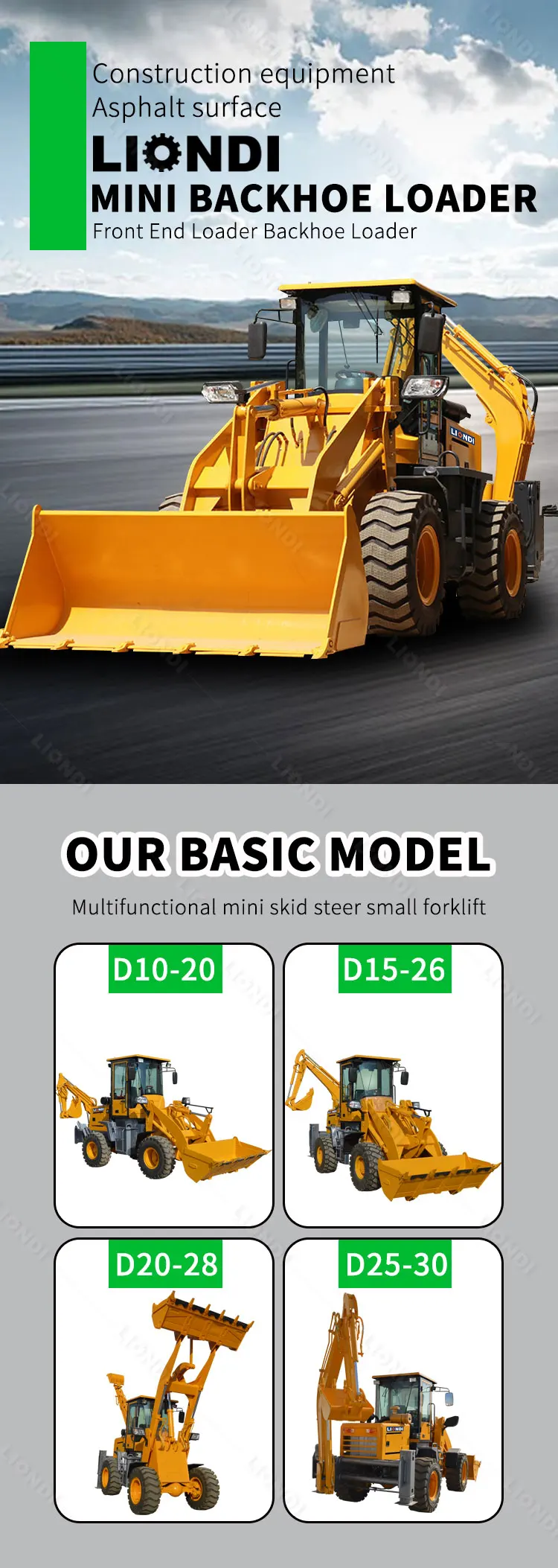 Backhoe Loader Diesel 6000kg Backhoe Loader With Anti-roll Cab - Buy ...