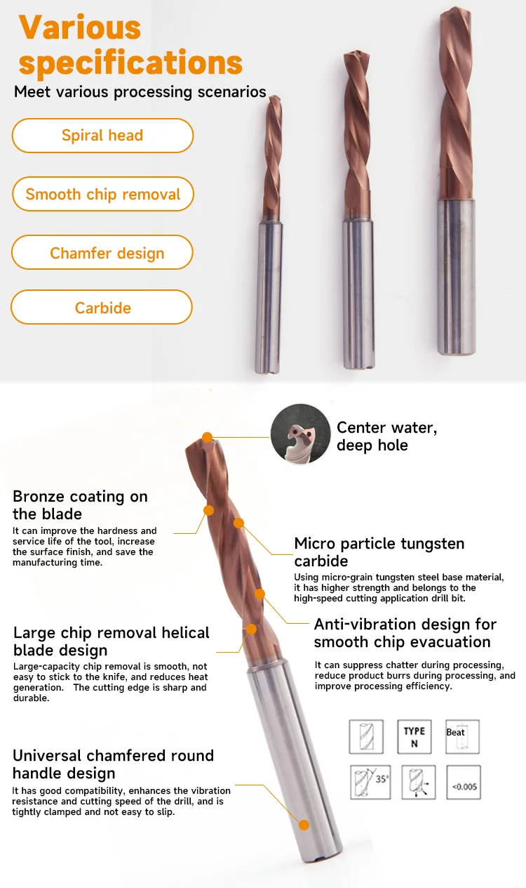 Custom Logo Oem & Odm Cnc Tools Carbide Drill Bit Drilling Bits Prices ...