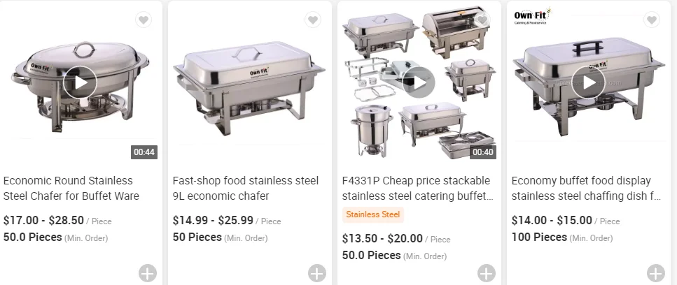 Outdoor Party Chafing Dish Buffet Set - Disposable & Durable