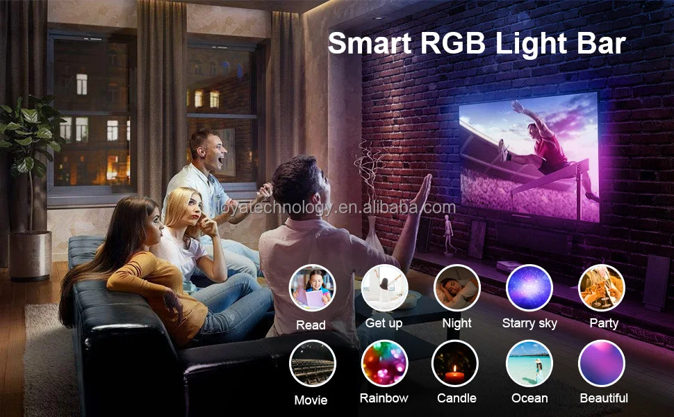 Gaming Smart LED Desktop Music Light 2 Lights Per Pack PC App Control ...