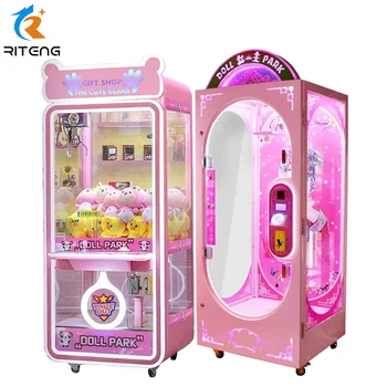 Riteng Happy Time Claw Machine Toy Crazy Pink Date Coin Pusher Arcade ...