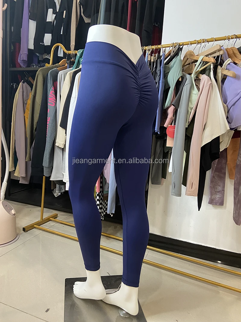 Custom Yoga Pants Women V Back Butt Lifting Leggings Athletic Fitness ...