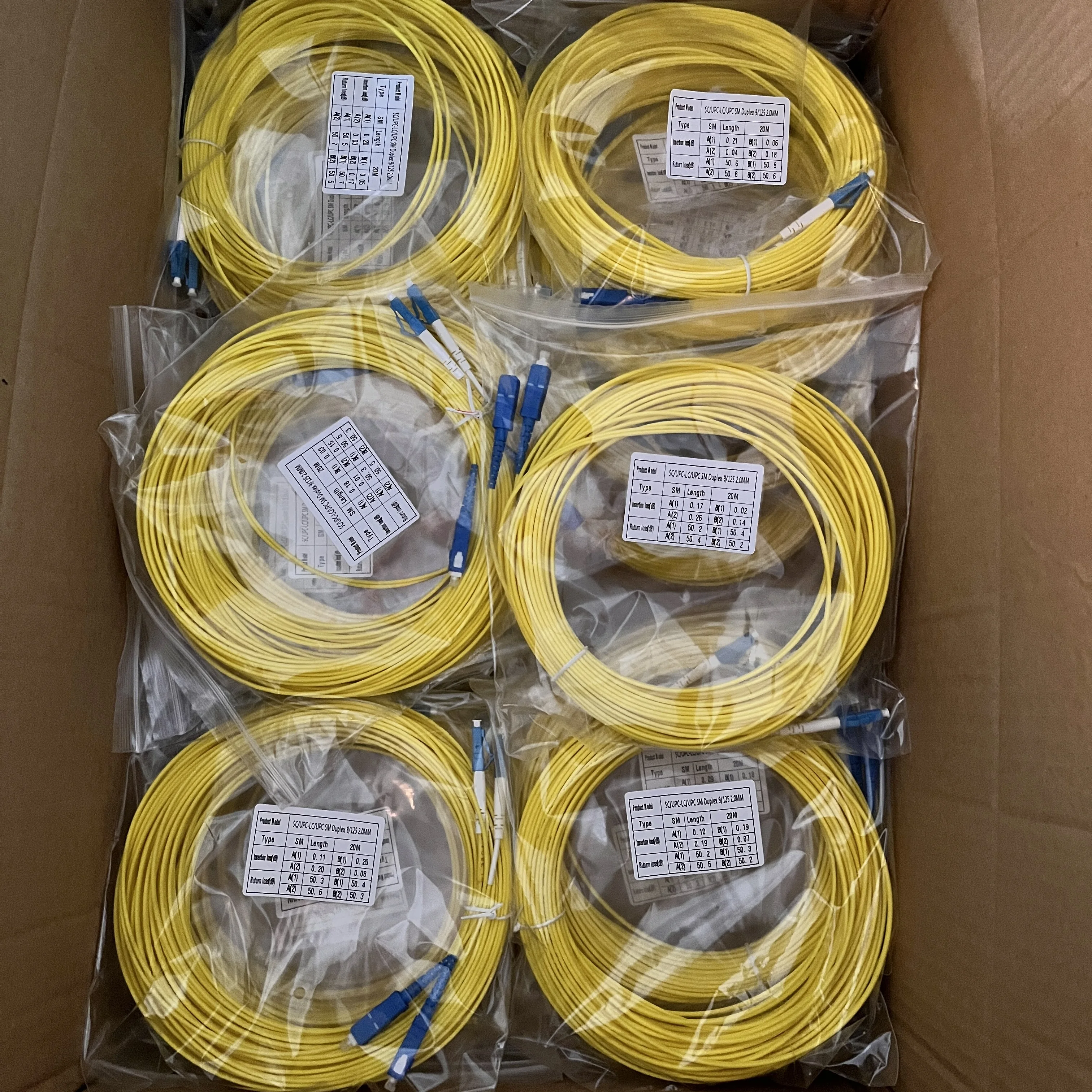 Sc/apc-sc/apc Simplex Fiber Optic Patch Cord Sm Sx 0.9/2.0/3.0mm ...