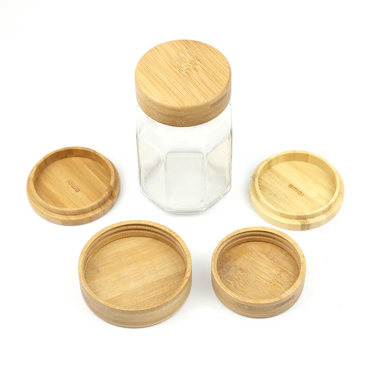 Factory Direct Custom Food Grade Wood Bamboo Screw Cap Lids for Glass ...