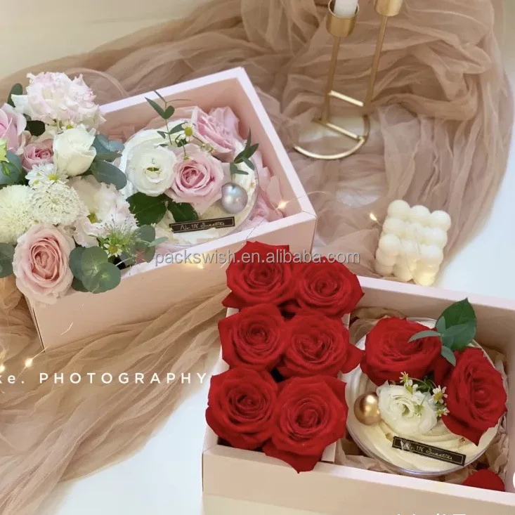 Pet Portable Rose Bouquet Flower Gable Box Window Folding Valentine's ...