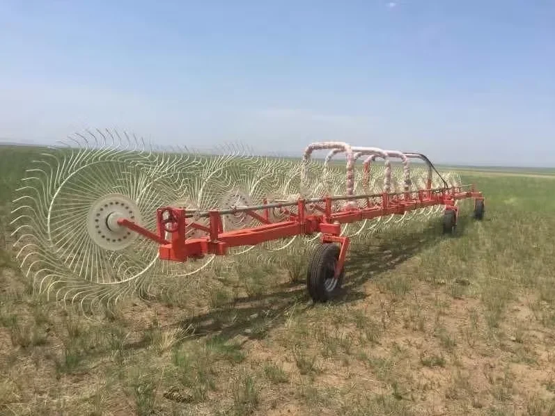 Traction Rotary Hay Rake For Tractor Finger Plate Grass Collecting ...