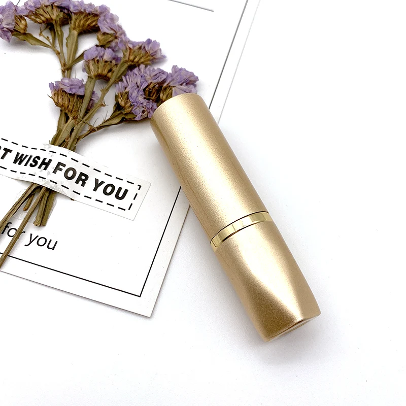 Empty Gold Round Special Lispstick Tube Flat Inner Tube Click Lid ...