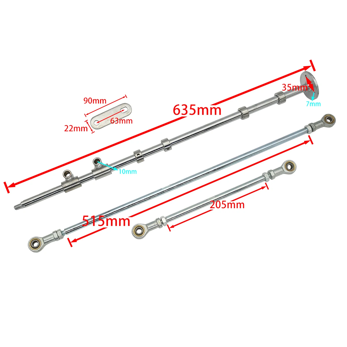 Go Kart Karting Utv Buggy 168cc 5cm Flange Atv Front Steering Gear Rack ...