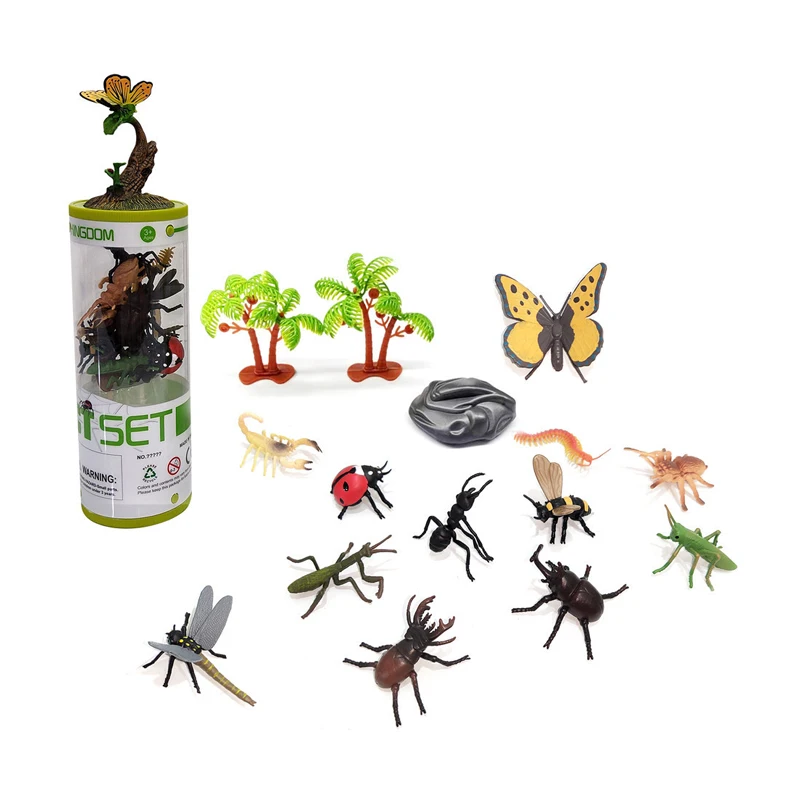 Newest 15pcs 3" Realistic Scene Pvc Plastic Small Insects Model Toys ...