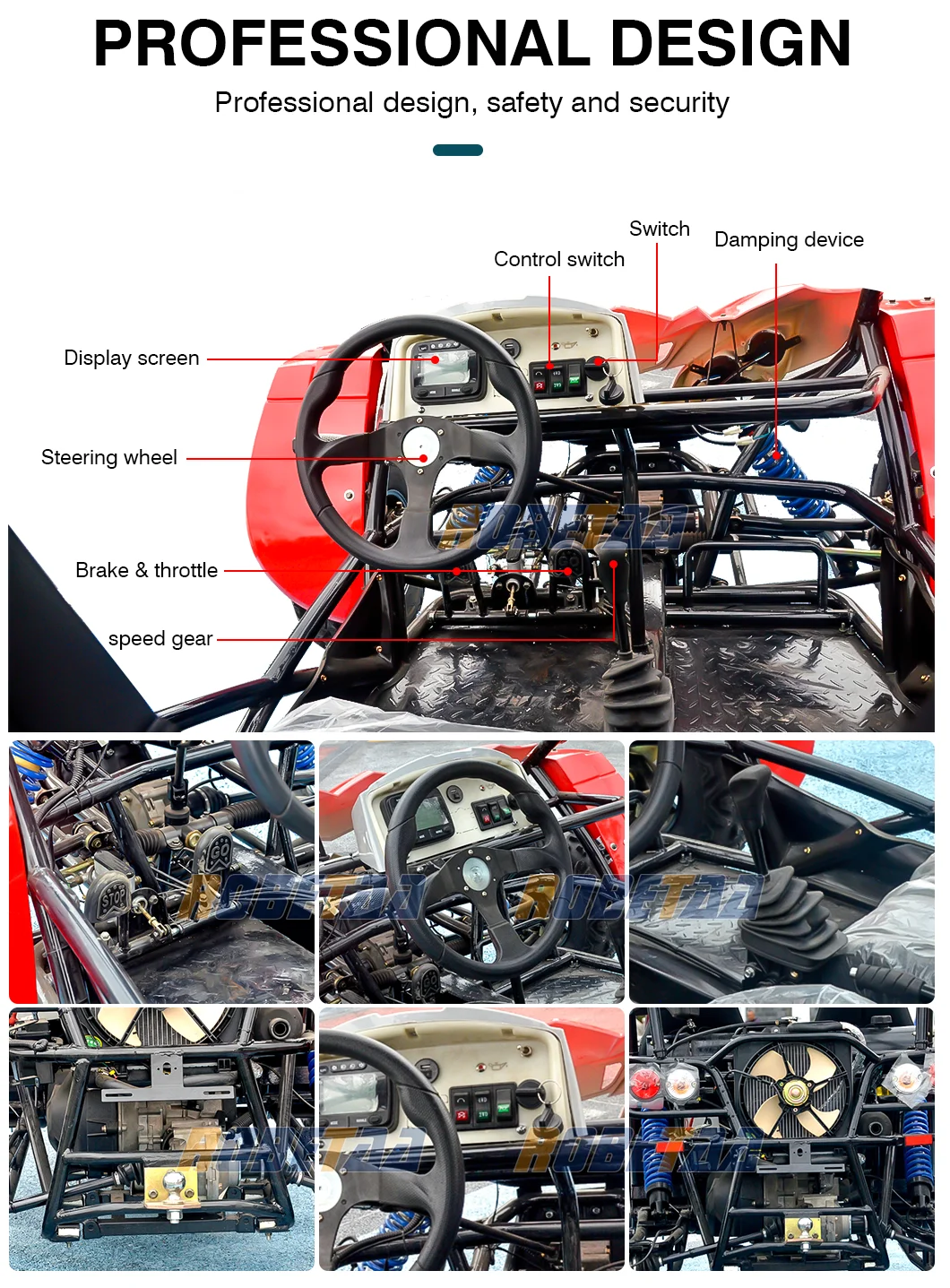 4x4 Electric Go Cart - Dune Buggy for Adults & Racing