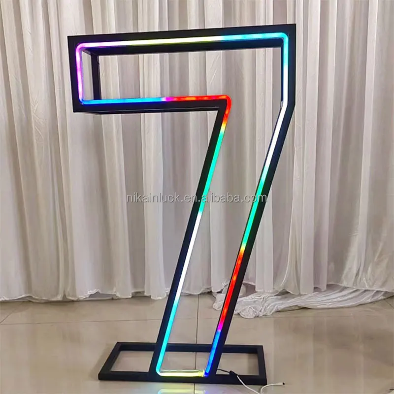 Party Events Backdrop Decoration XV Marquee Lights Letters Black Metal ...