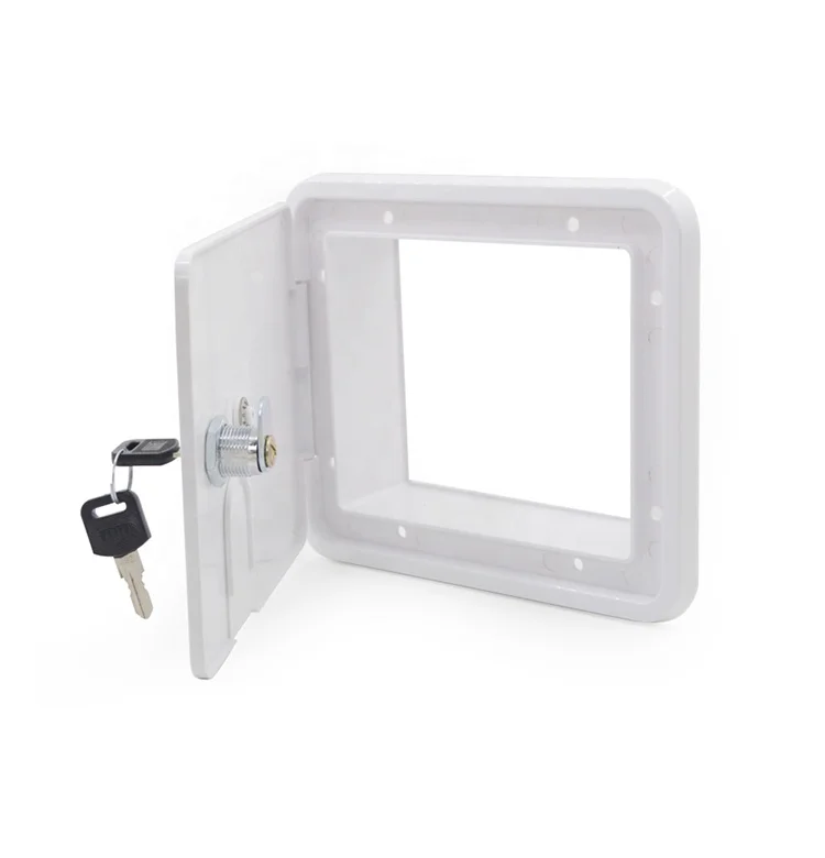 White Square Plastic Profile Electric Cable Hatch Rv Cable Cover With ...