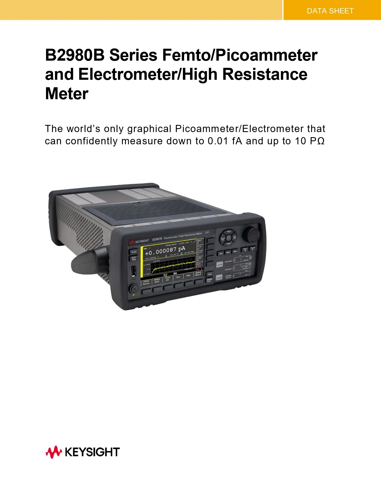 Keysight B2985B Electrometer - Precision and Reliability