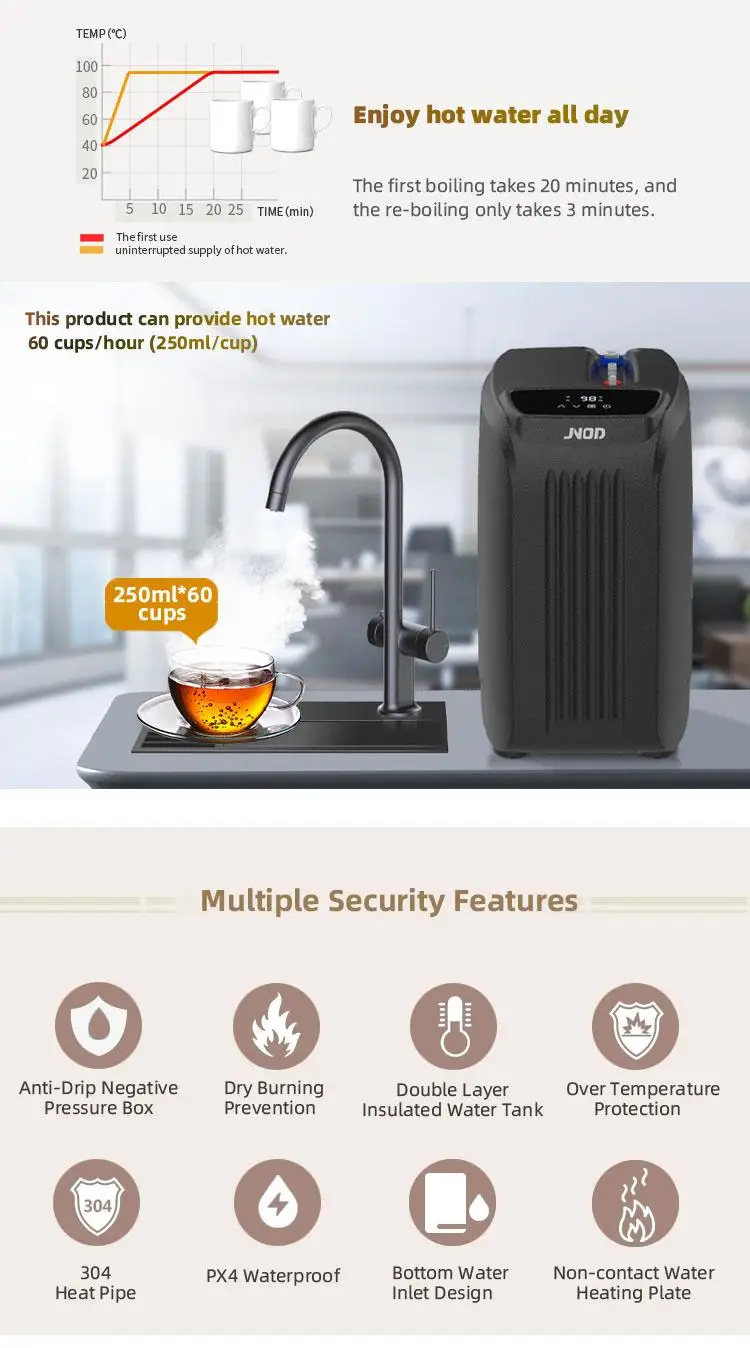 Kitchen Boiling Water Tap Hot Cold Desktop Water Dispenser Desktop ...