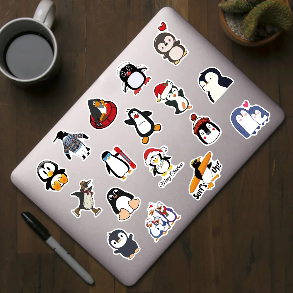 50pcs Cute Cartoon Penguin Gratiffi Sticker For Boy Kids Notebook Phone ...