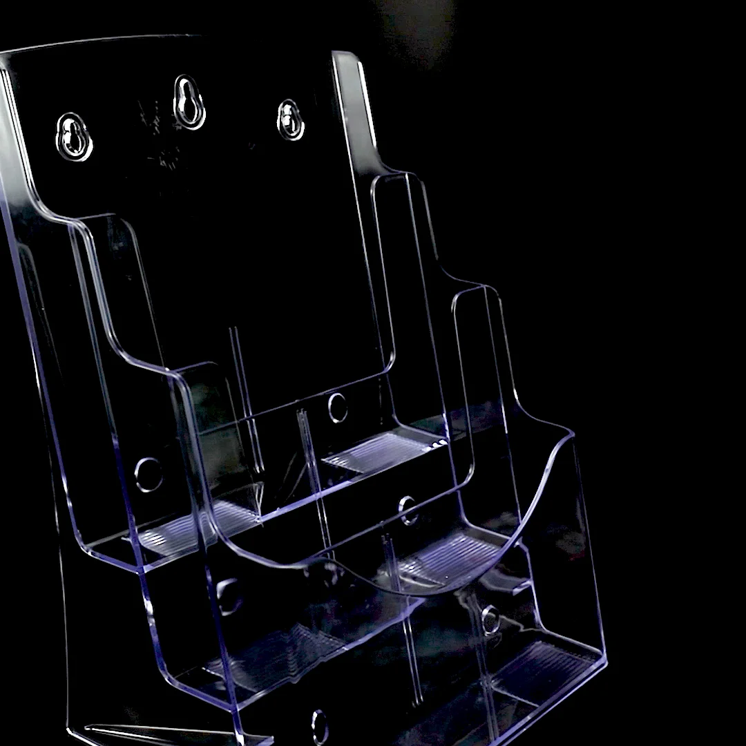 Quality Clear Plastic Wall Mounted Leaflet Holder Acrylic Map Holder ...