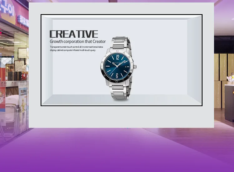 86-inch AI Digital Human Transparent LCD Screen Cabinet