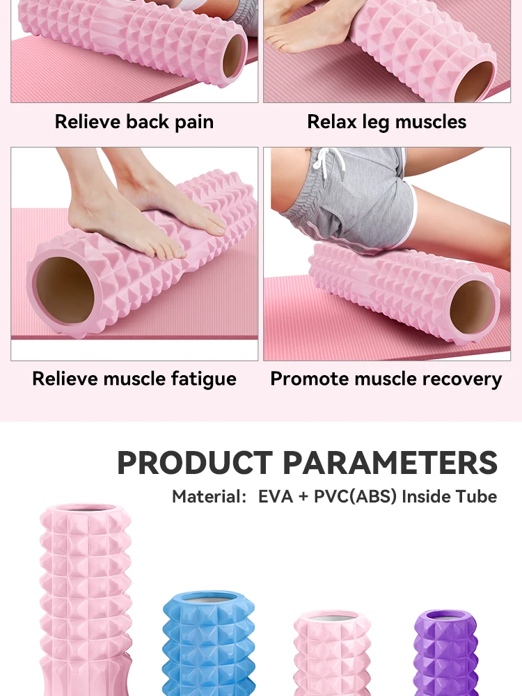 Jinyi Mini Yoga Back Wheel Roller Purple Yoga Form Roller Collapsible ...