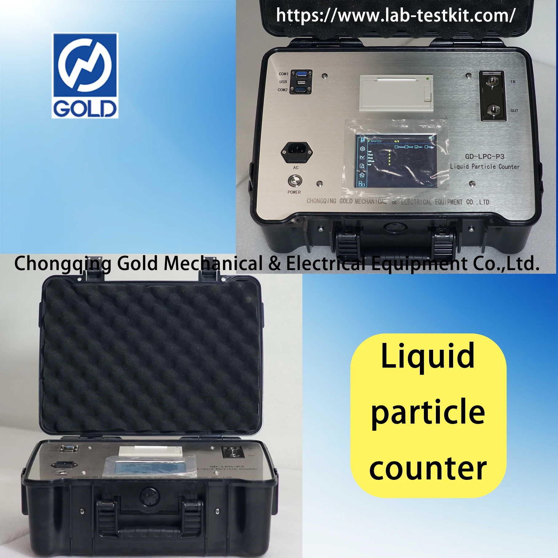 ISO 4406 Automatic Petroleum Oil Particle Counter NAS1638