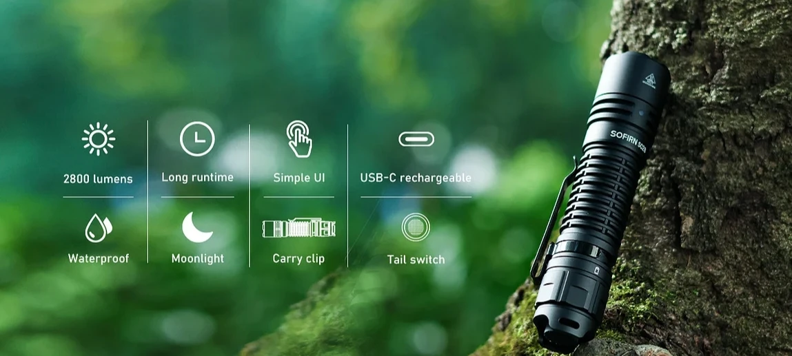 Sofirn Powerful Tactical Xhp50b Edc Torch Light 21700 Rechargeable ...