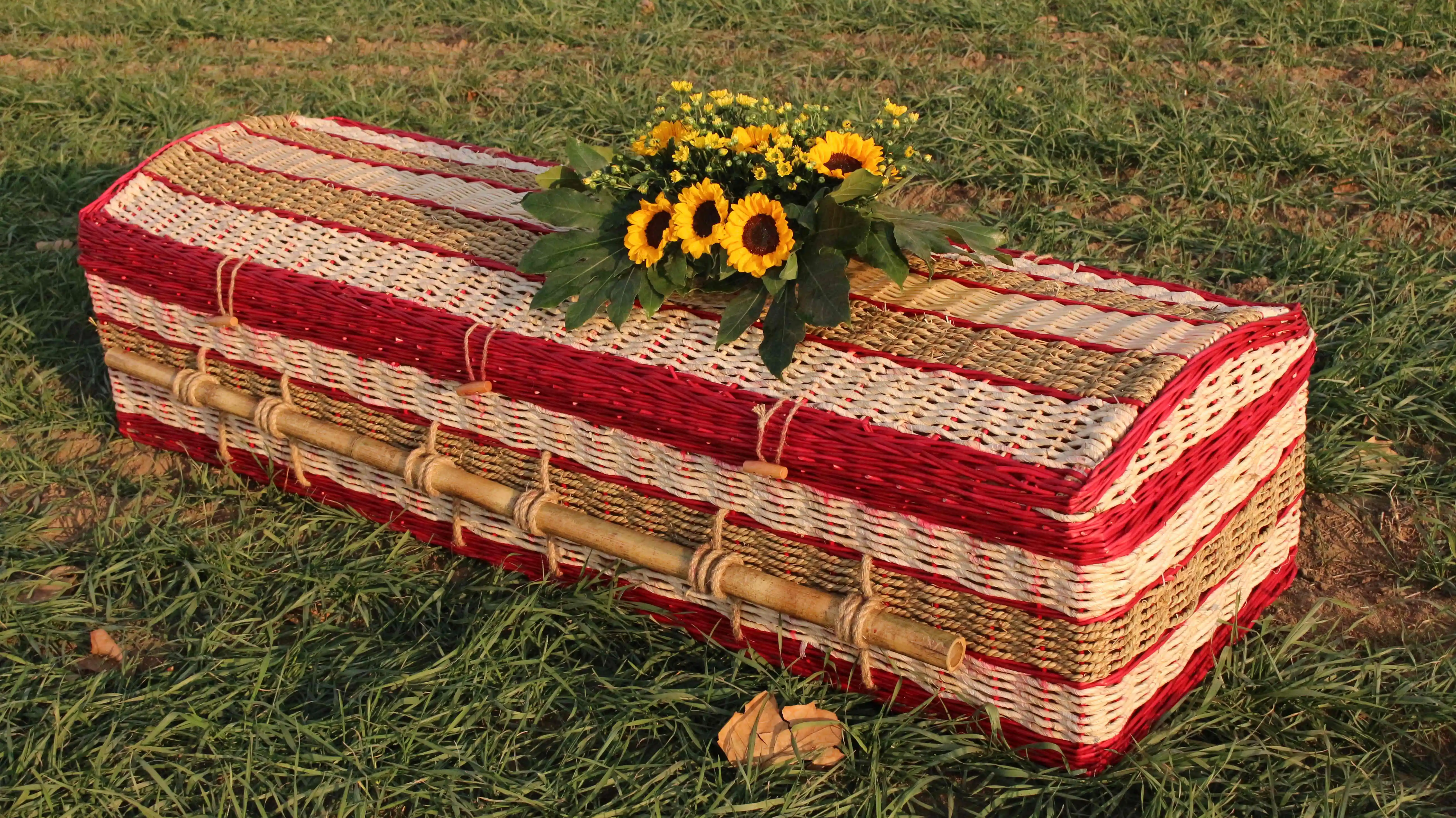 Green Funeral Casket Basket Funeral caskets Coffin| Alibaba.com