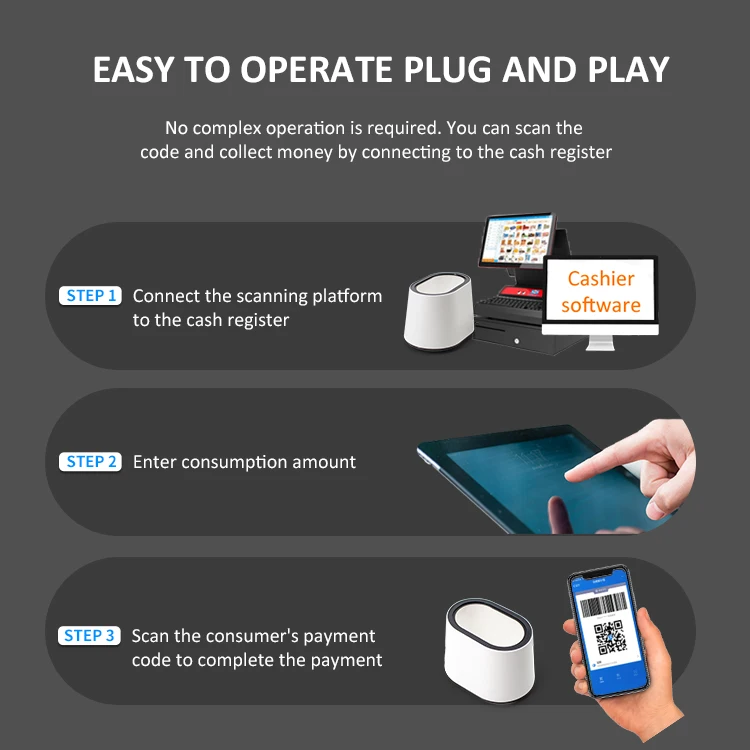 Syc Usb Cable Barcode Scanner Payment Box Usb Interface Desktop Barcode ...