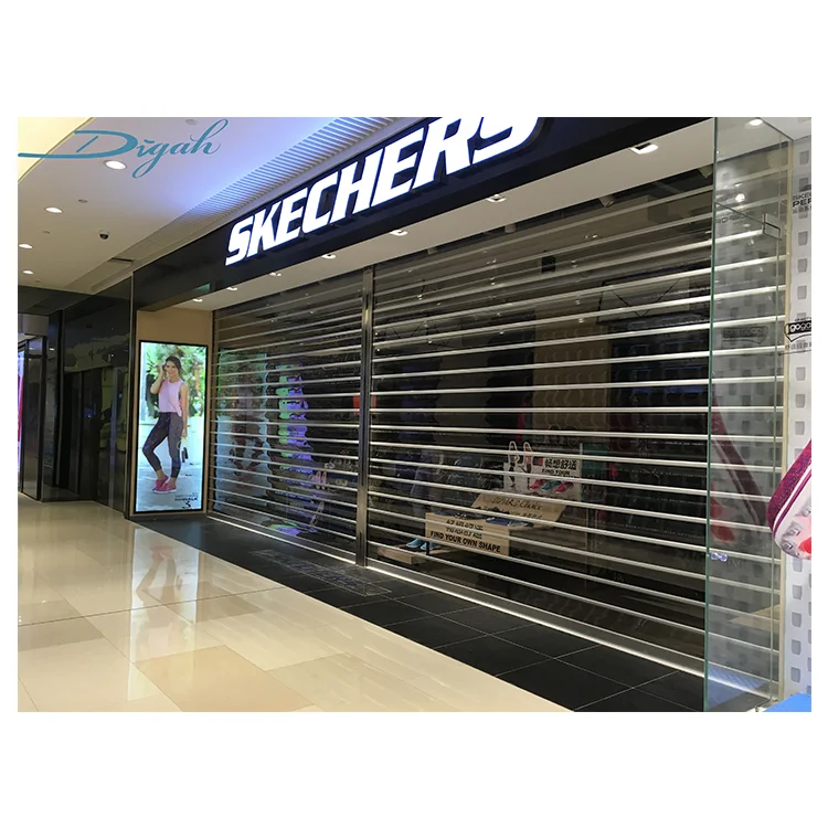 Shopping Mall Roller Shutter Doors Electric Transparent Polycarbonate ...