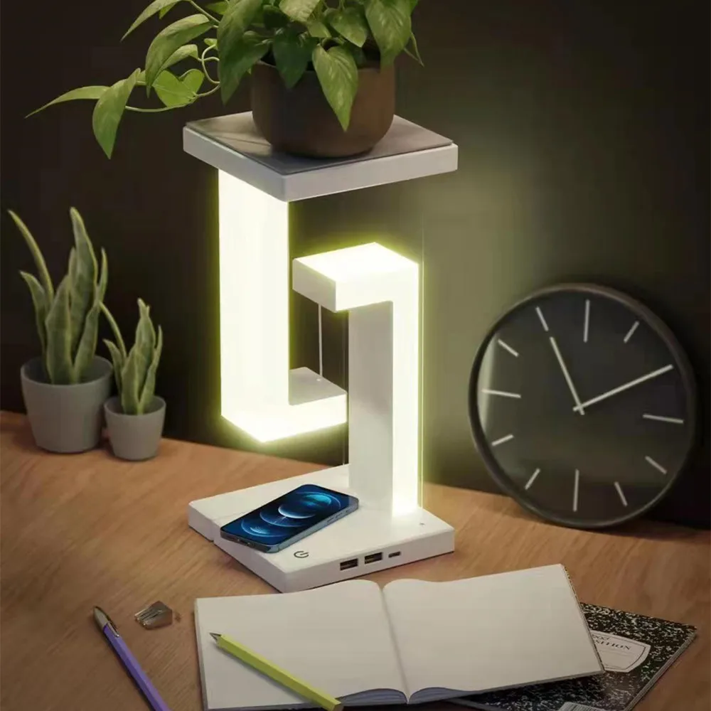 Anti Gravity Magnetic Levitation Table Lamp - Modern LED Desk Light for ...
