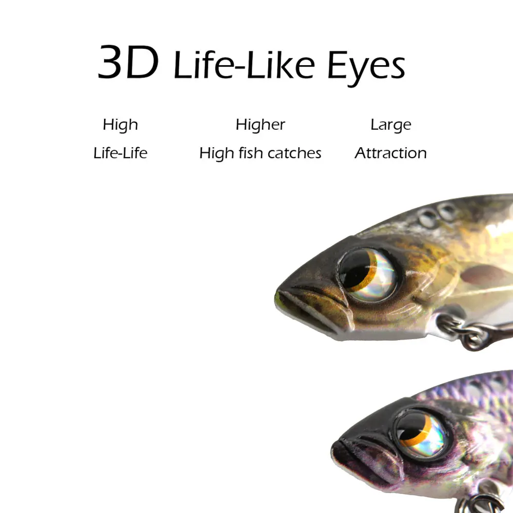 New Aluminum Metal Lure Bait Long Shot Set 7.5g/5g High Quality 3d Eye ...