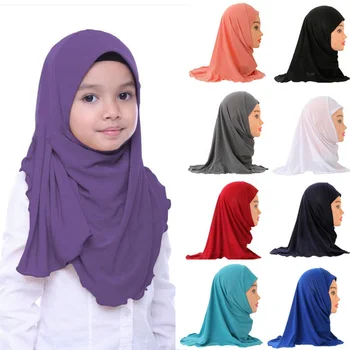 Wholesale Arabic Soft Stretch Muslim Hijab 2-7years Kids Baby Girl ...