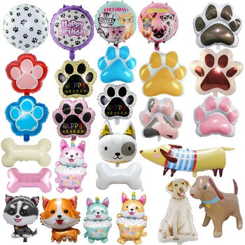 Wholesale Animal Dog Birthday Bone Balloon Dog Paw Foil Balloon Theme ...