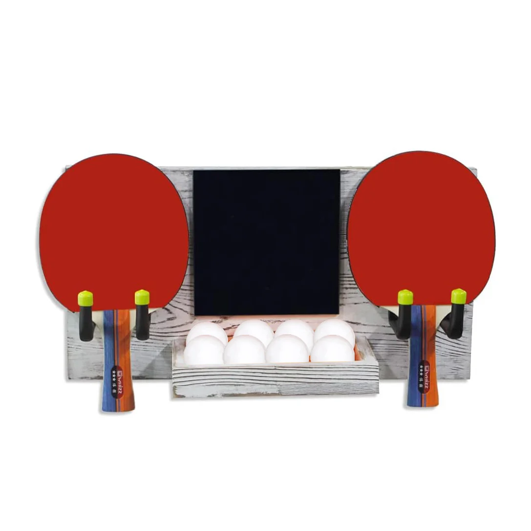 Ping Pong Storage Wall Rack,Table Tennis Storage Wall Mount Shelf for 6 ...