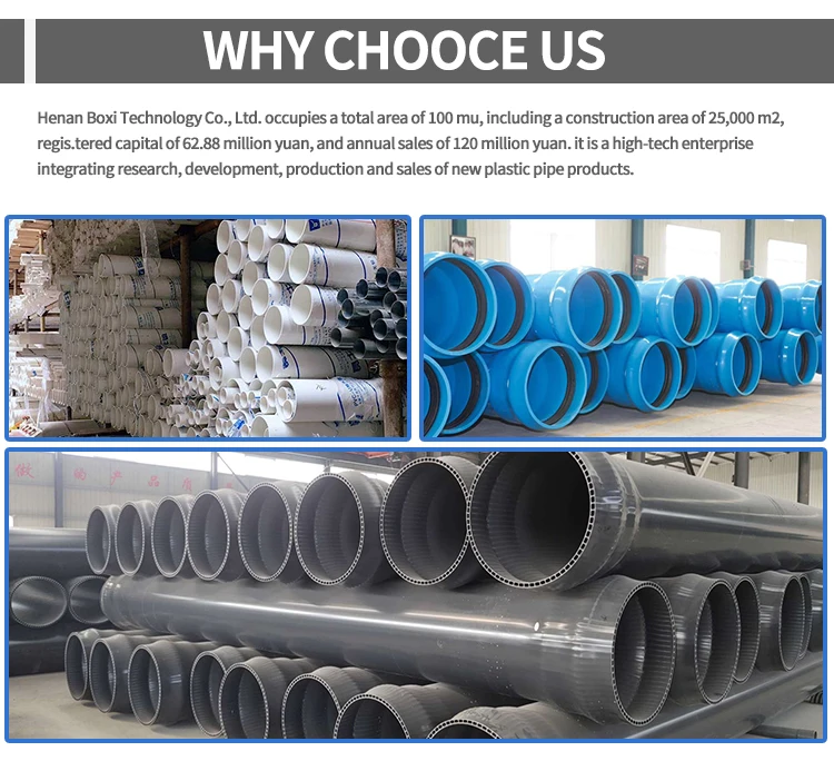 Large Diameter 400mm Diameter Pvc Pipe Agricultural Irrigation 6inch ...