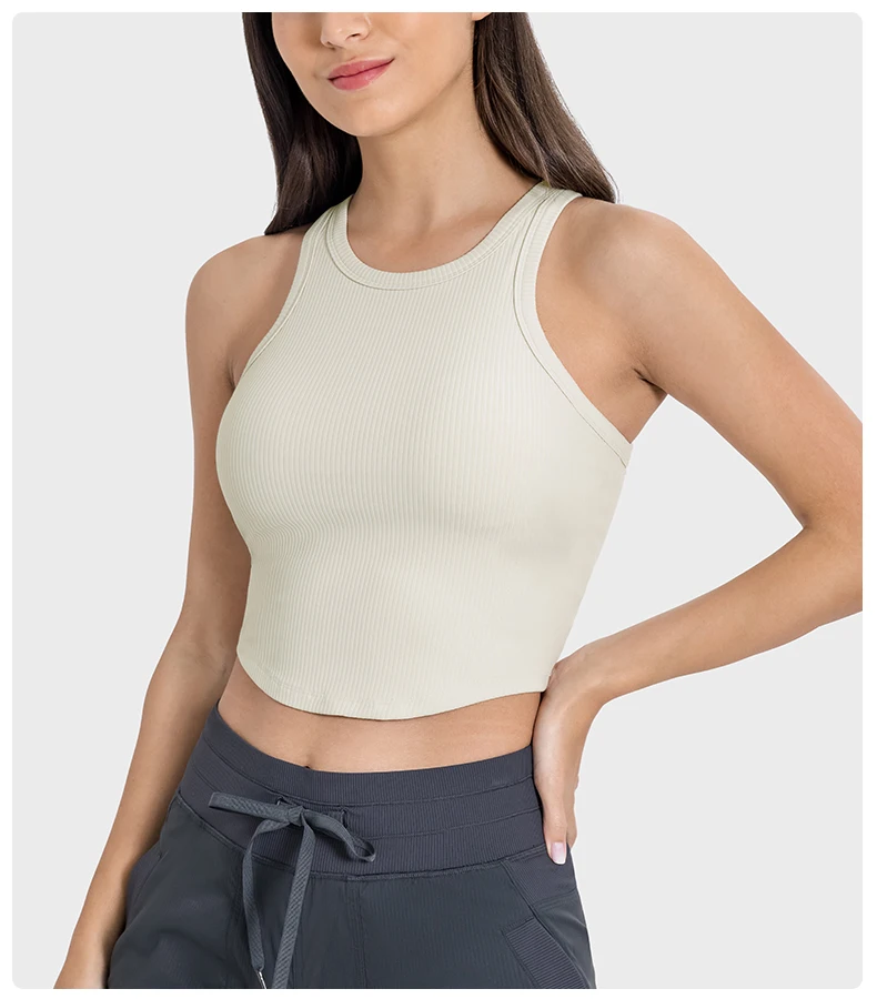 Wholesale Womens Compression Gym Workout Crop Tank Top Best Sleeveless ...