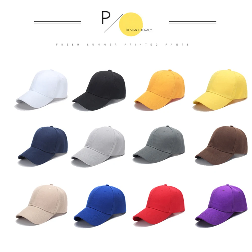 Unisex Men's Polyester Sport Caps - Adjustable & Breathable