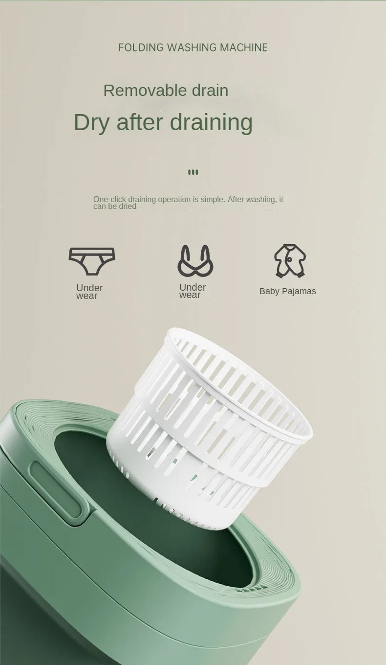 Baby Clothes Laundry Small Foldable Mini Small Washer For Washing Baby ...