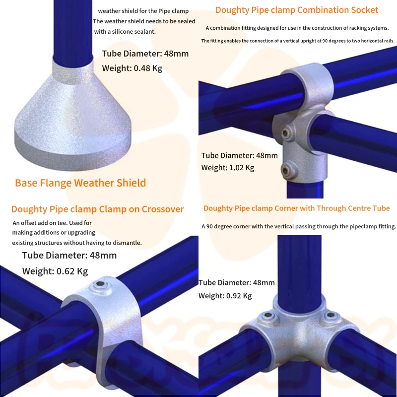 Handrails Ground Socket Pipe Key Scaffolding Tube Clamp - Buy ...