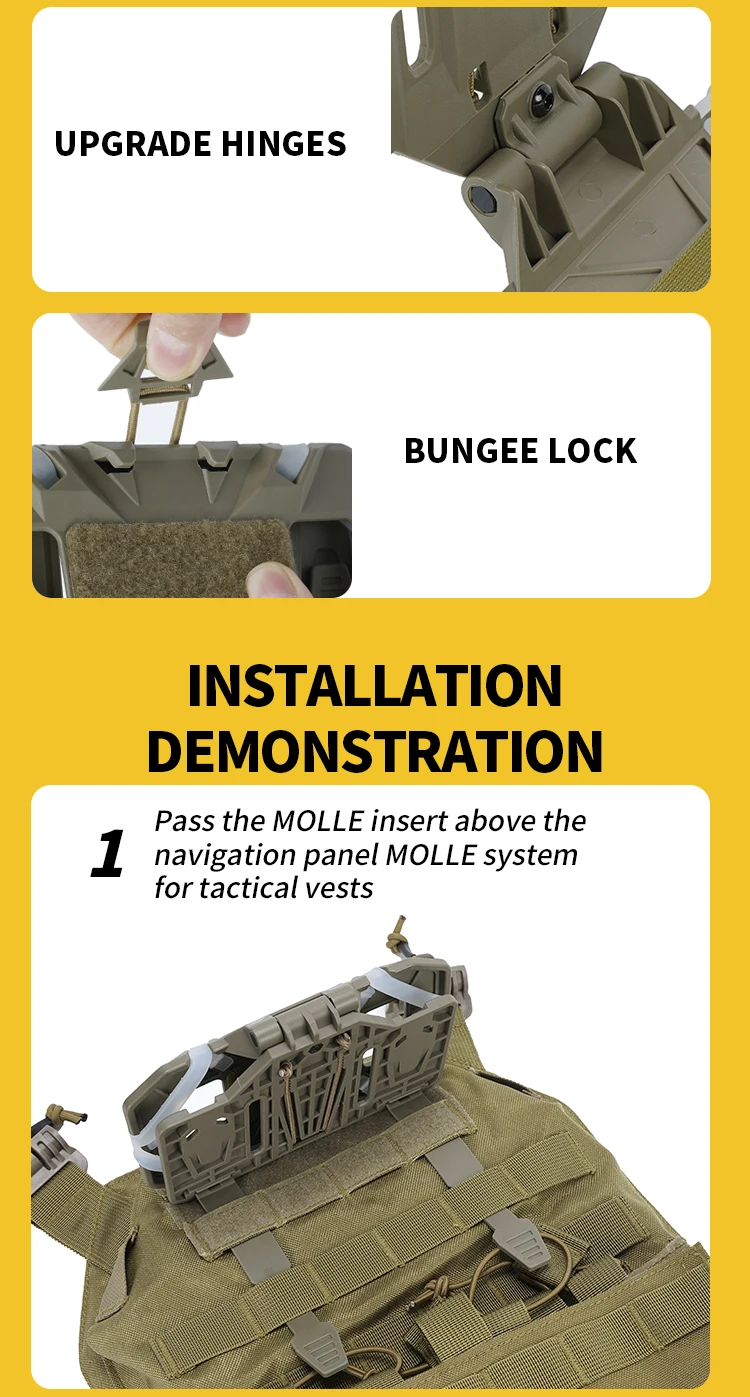 SABADO Outdoor Nylon Molle Front Folded Navigation Board